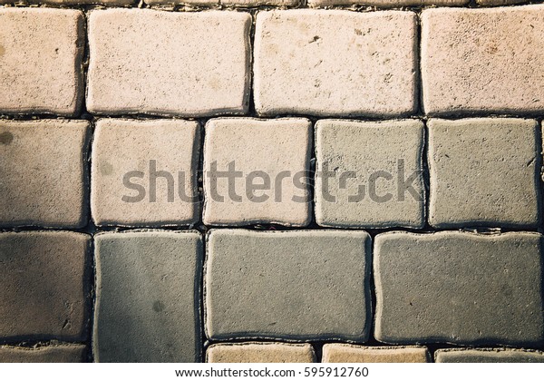 Seamless Tileable Texture Pavement Brick Paving Stock Photo 595912760 ...