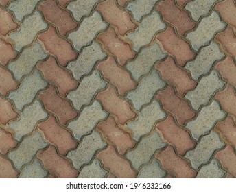 Seamless Walkway Bricks Tiling Pattern Texture Stock Photo 1946232166 ...