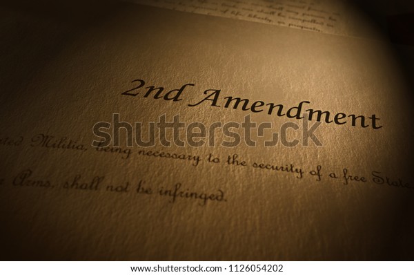 Second Amendment Us Constitution Text On Stock Photo (Edit Now) 1126054202