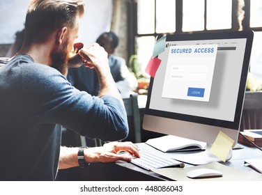 Secured Access Authorization Accessible Security Concept Stock Photo ...