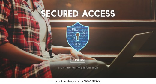 Secured Access Data Protection Security Concept Stock Photo 392478079 ...