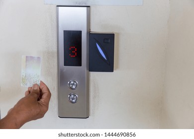 Employee Swiping Personal Card Swipecard System Stock Photo 572444386 ...