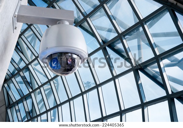 Security Camera Cctv On Location Airport Stock Photo (Edit Now) 224405365