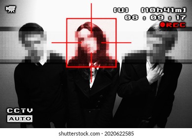 Security Camera Image People Pixelated Faces Stock Photo 2020622585 ...