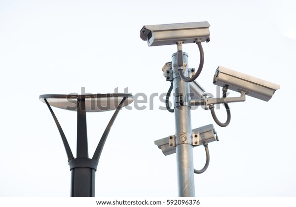Security Camera System Street Light On Stock Photo (Edit Now) 592096376