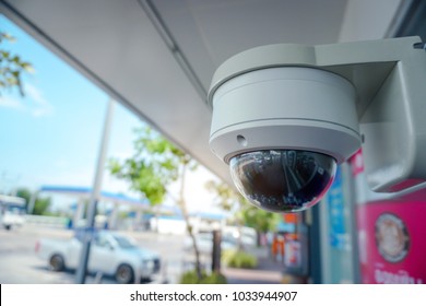 Security Cctv Camera Front Atmsecurity Systems Stock Photo 1033944907 ...
