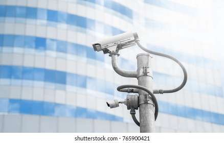 Security Cctv Camera Front Modern Building Stock Photo 765900421 ...
