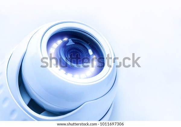 Security Cctv Camera Tinted Image Blue Stock Photo (Edit Now) 1011697306