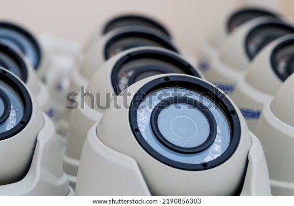 Security Cctv Cameras On Table Close Stock Photo 2190856303 | Shutterstock