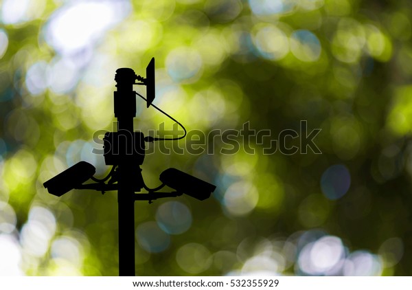 Security Cctv Cameras Shadow Stock Photo 532355929 | Shutterstock