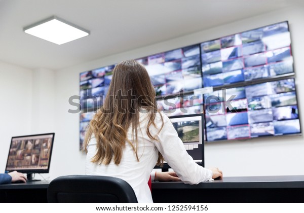 Security Control Room Operator Work Stock Photo 1252594156 | Shutterstock