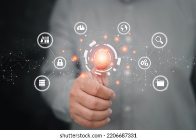 Security Future Technology Personal Information On Stock Photo ...