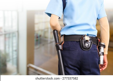 Warehouse Supervisor Holding Barcode Scanner Inventory Stock Photo ...