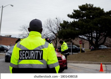 Security Guard Patrolling Around Parking Area Stock Photo 1837524211 ...