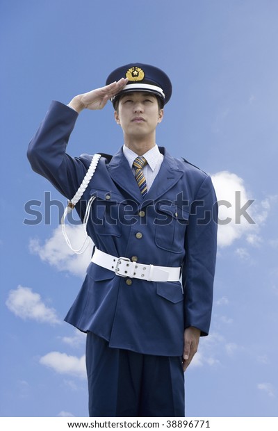 Security Guard Saluting Construction Site Foto Stok 38896771 | Shutterstock