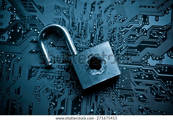 Security Lock Hole On Computer Circuit Stock Photo 271675415 | Shutterstock