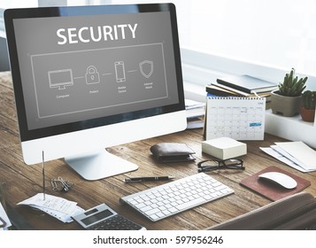 Computer Security System Data Protection Graphic Stock Photo (edit Now