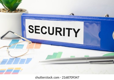 Security Text Written On Folder Documents Stock Photo 2168709347 ...