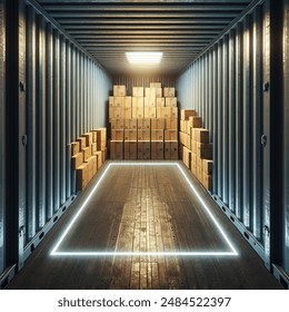 Seacontainer Boxes Christmas Decoration Inside AI-generated image ...