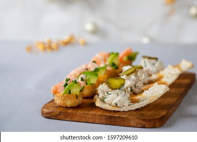 Selection Festive Canapes Devilled Egg Mini Stock Photo 1597209610 ...