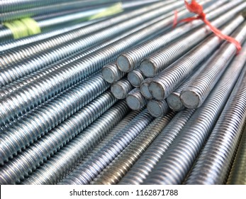 Selective Focus Long Screw Threaded Rods Stock Photo 1162871788 ...