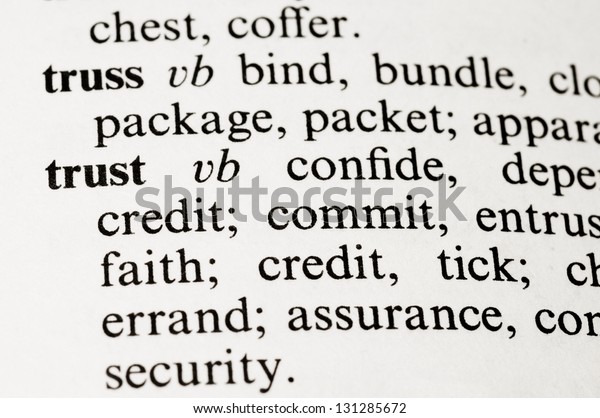 Selective Focus On Dictionary Word Trust Stock Photo 131285672 ...