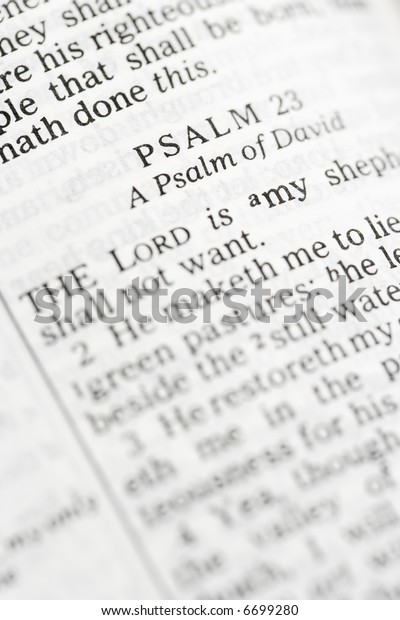 Selective Focus Psalm Verses Open Holy Stock Photo (Edit Now) 6699280