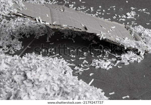 Selective Focus Small Pieces Paper Waste Stock Photo 2179247737 ...