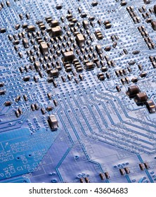 Semiconductor Components On Blue Background Stock Photo 59296534 ...