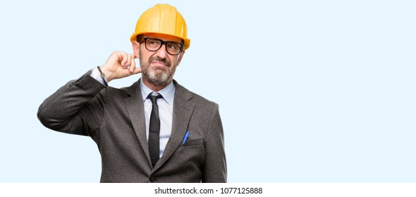 Engineer Using Mobile Phone Isolated On Stock Photo 1043818657 ...