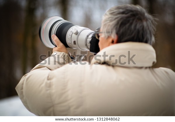 Senior Man Devoting Time His Favorite Stock Photo 1312848062 | Shutterstock