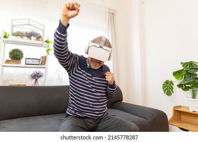 Senior Man Using Vr Headset Explore Stock Photo 2145778287 | Shutterstock
