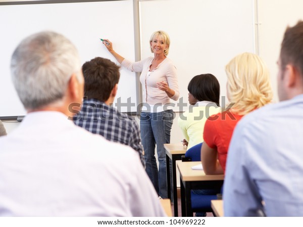 Senior Tutor Teaching Class Stock Photo (Edit Now) 104969222