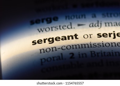Sergeant Word Dictionary Sergeant Concept Stock Photo 1154765557 ...