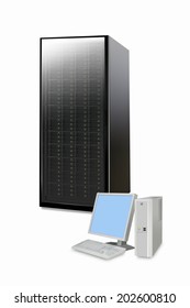 Black Computer Monitor Isolated On White Stock Photo 49753879 ...