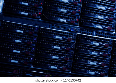 Close Server Rack Cluster Data Center Stock Photo (Edit Now) 1391950049