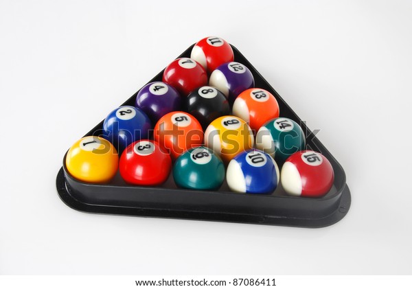 Set Billiard Balls Triangle Stock Photo 87086411 | Shutterstock