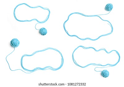 Set Clouds Made Blue Threads Thread Stock Photo 1081272332 | Shutterstock