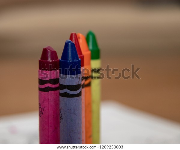 Set Crayons Standing Stock Photo 1209253003 | Shutterstock