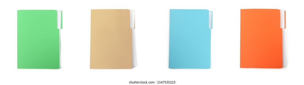 Set Different Files Documents On White Stock Photo 2147535223 ...