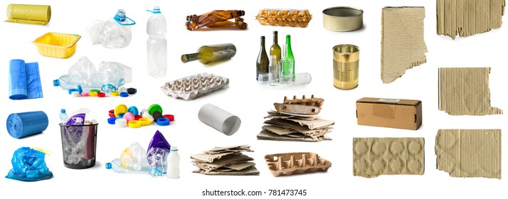 Set Different Types Trash Isolated Stock Photo 781473745 | Shutterstock