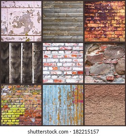 Set Different Wall Textures Stock Photo 182215157 | Shutterstock
