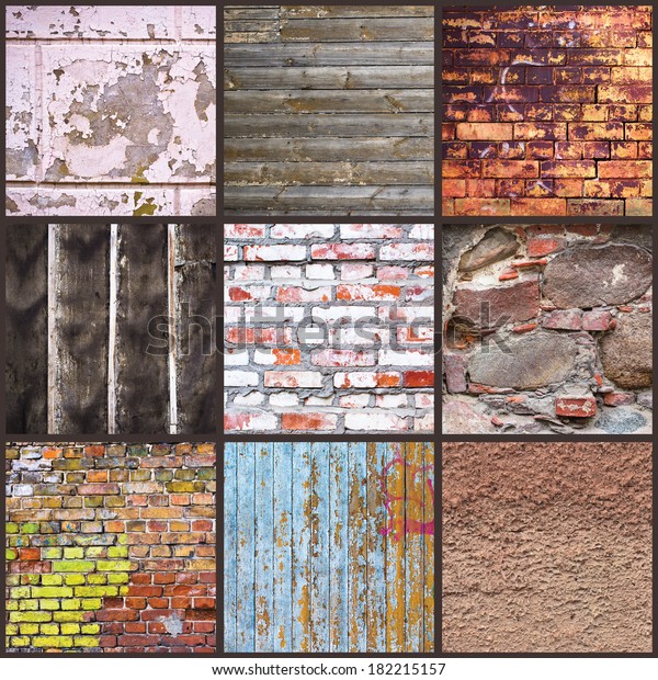 Set Different Wall Textures Stock Photo 182215157 | Shutterstock