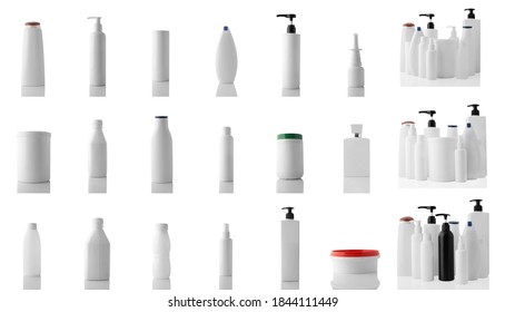 Set Different White Plastic Packaging Branding Stock Photo (Edit Now ...