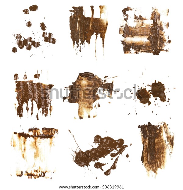 Set Drops Mud Sprayed Isolated On Stock Photo (Edit Now) 506319961