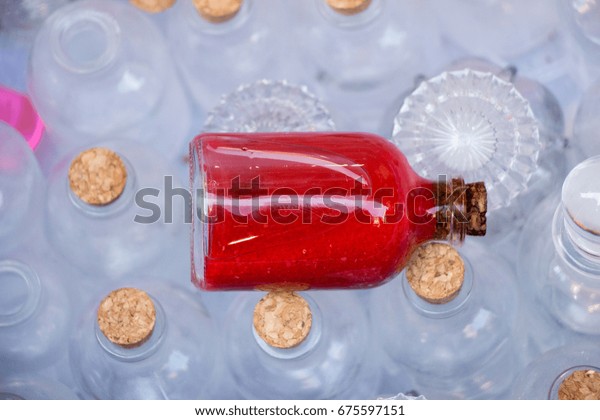 Set Empty Small Transparent Bottles Box Stock Photo 675597151 ...