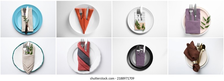 Set Examples Different Beautiful Table Settings Stock Photo 2188971709 ...