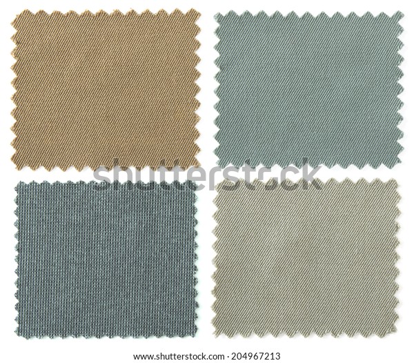 Set Fabric Swatch Samples Texture Stock Photo (Edit Now) 204967213