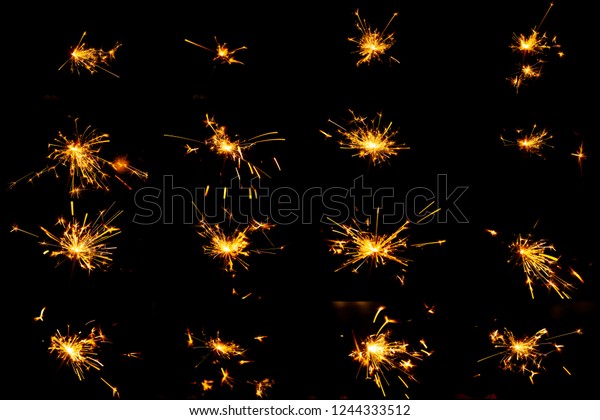 Set Fire Sparking Firework Effect Collection库存照片1244333512 | Shutterstock
