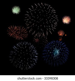 Set Fireworks Stock Photo 33398308 | Shutterstock
